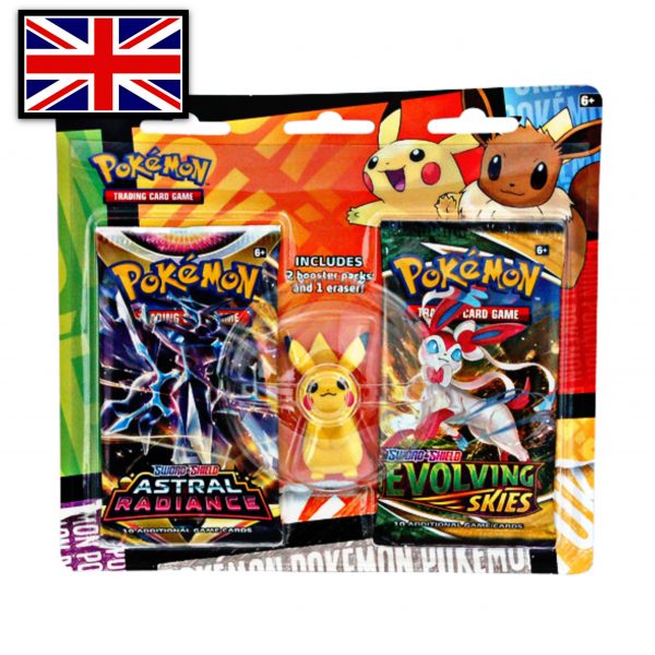Pokemon Eraser 2 Pack Blister Pikachu Back to School Englisch ...